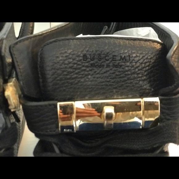 Buscemi | Shoes | Buscemi Black 0mm Gold Pad Lock Mid Top | Poshmark